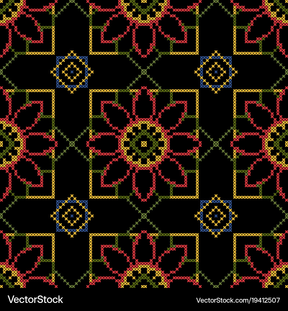 Embroidery background for the cover Royalty Free Vector