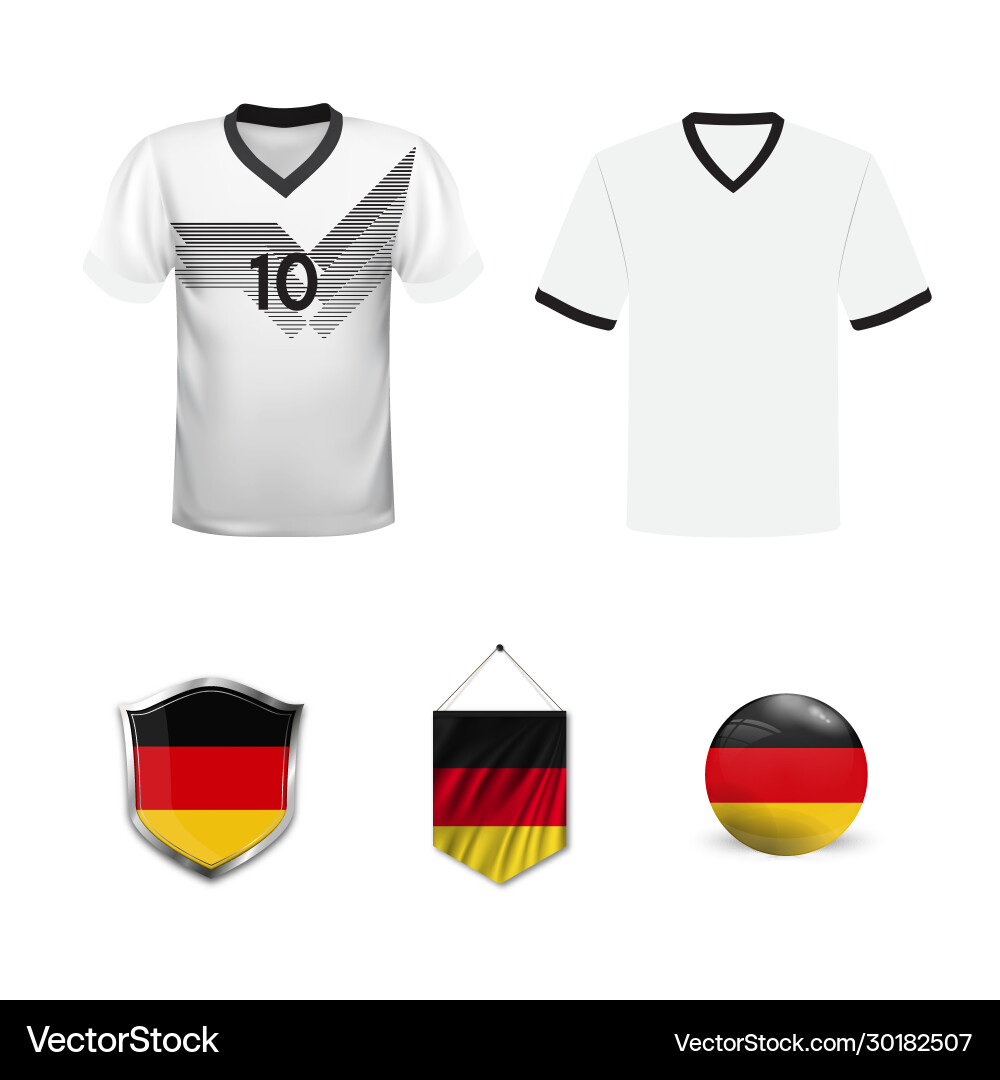 Germany football jersey abstract graphic image Vector Image