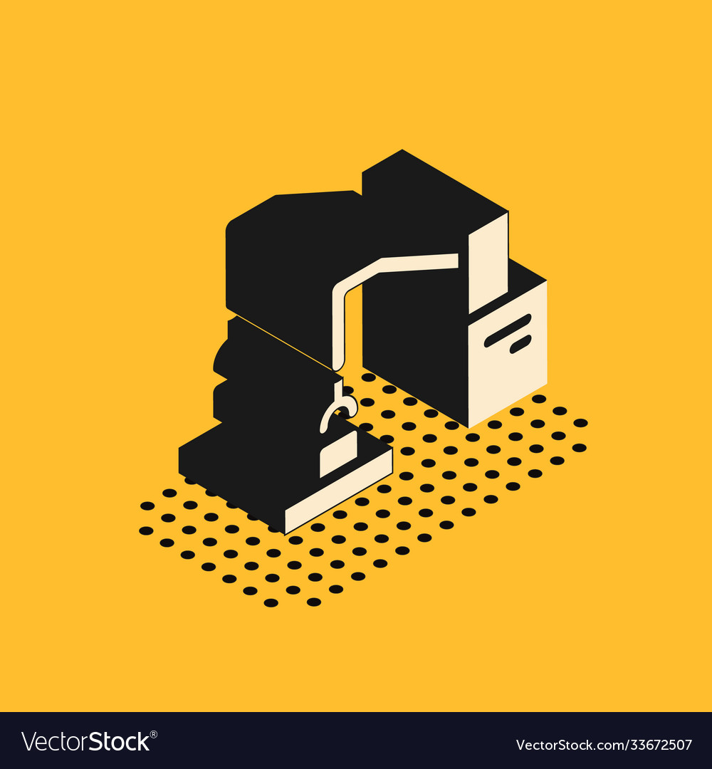 Isometric industrial machine robotic robot arm Vector Image