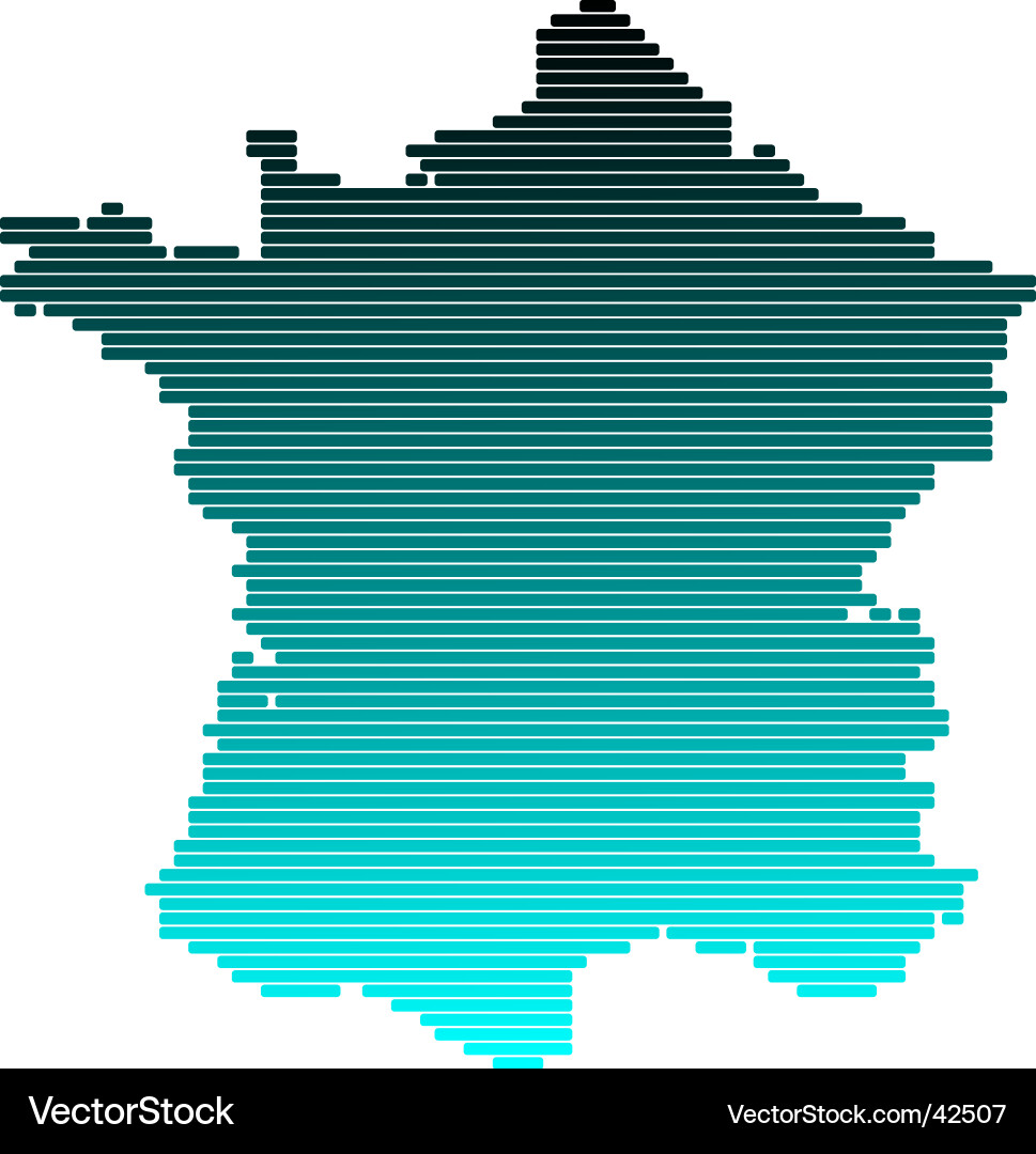 Map of france Royalty Free Vector Image - VectorStock