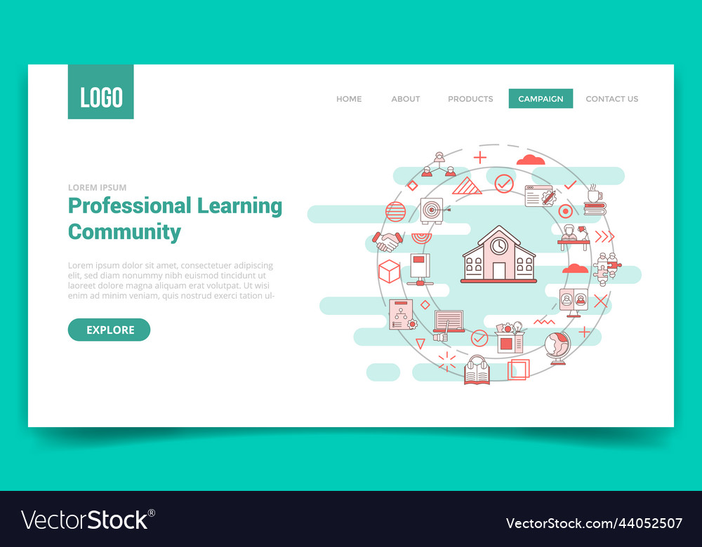 Plc professional learning community concept Vector Image