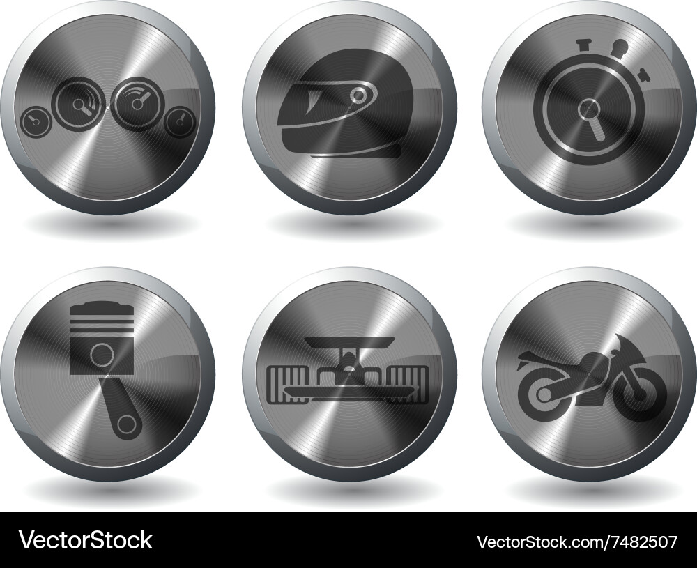 Racing icons set Royalty Free Vector Image - VectorStock