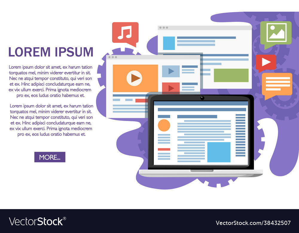 Website development concept flat design style Vector Image