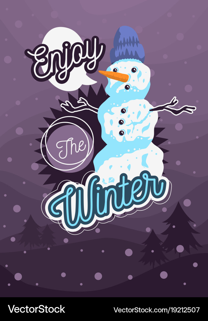 Winter poster flyer card cover design Royalty Free Vector
