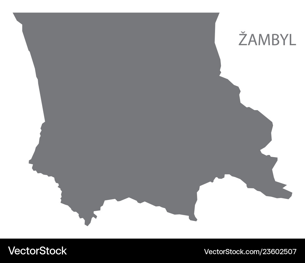Zambyl kazakhstan map grey Royalty Free Vector Image