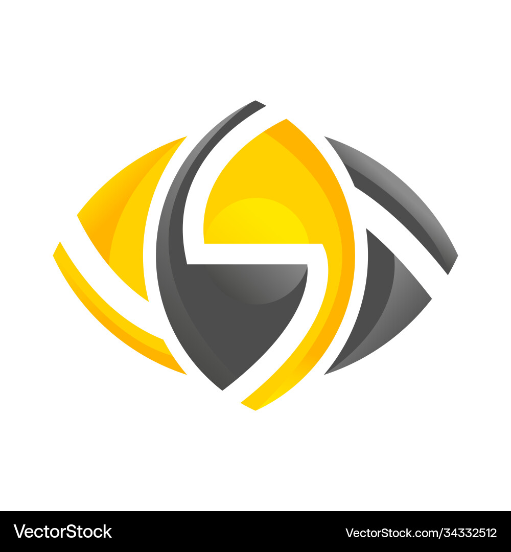 Beautiful modern vision eyes logo design idea Vector Image