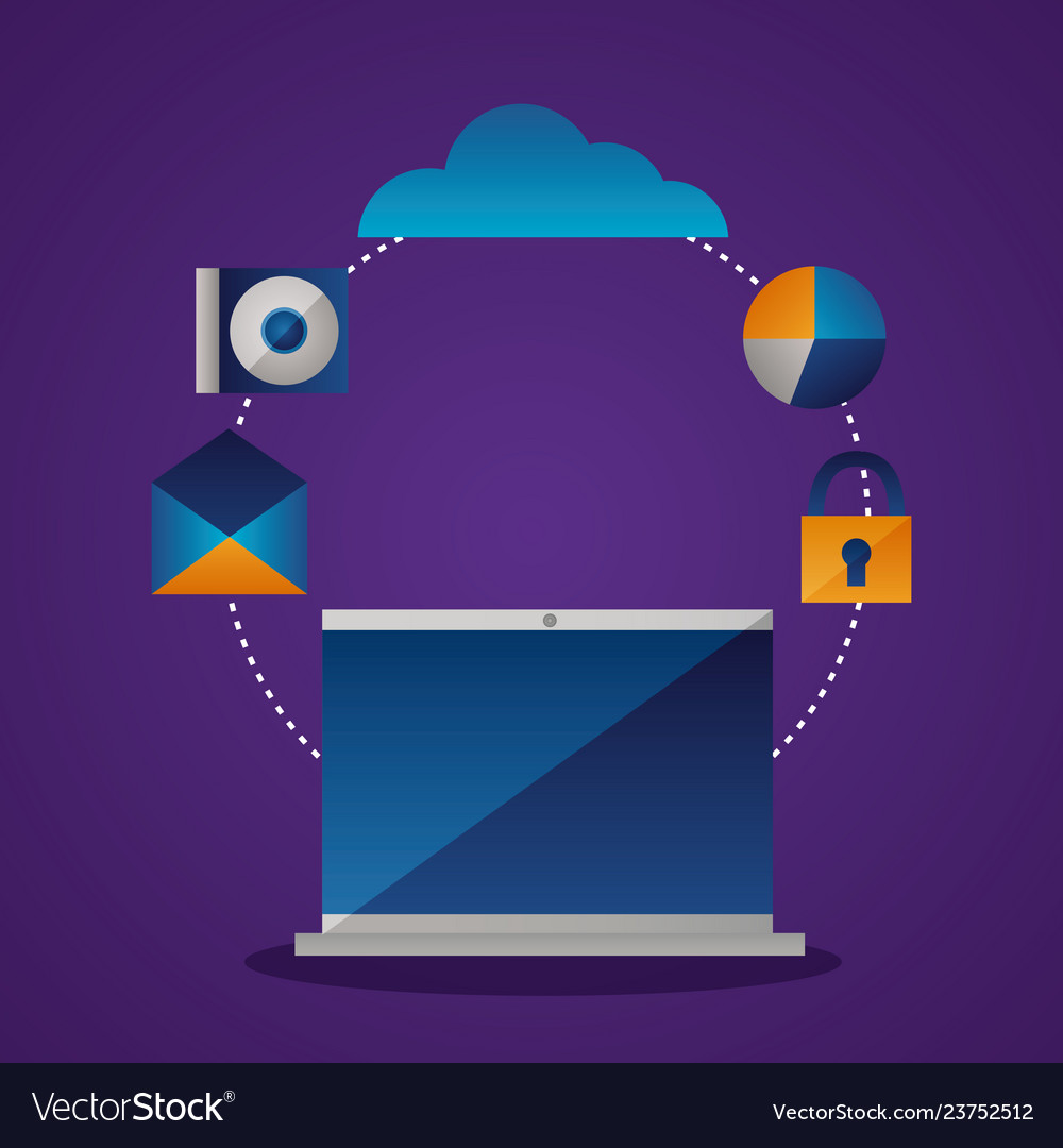 Cloud computing concept Royalty Free Vector Image