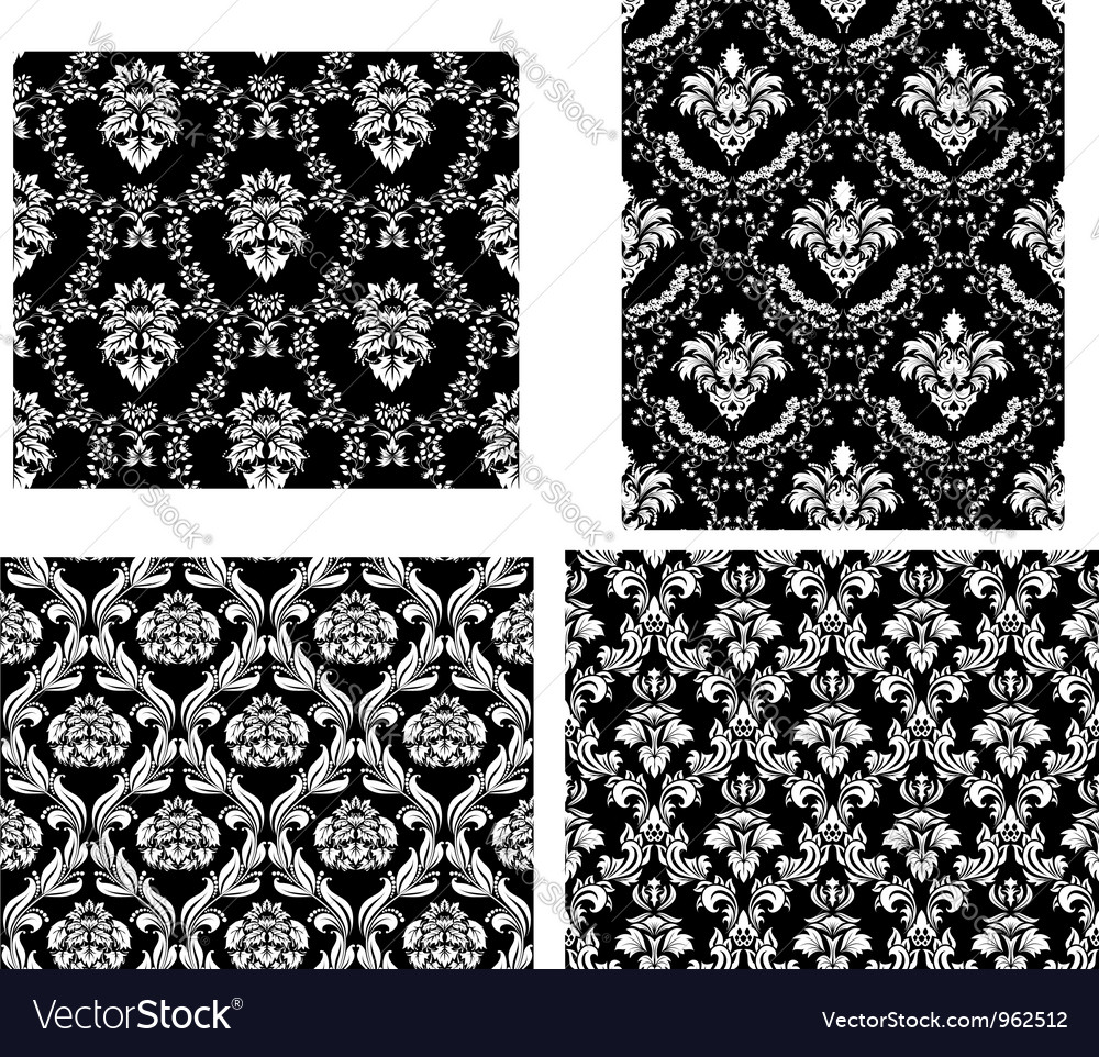 Damask set Royalty Free Vector Image - VectorStock