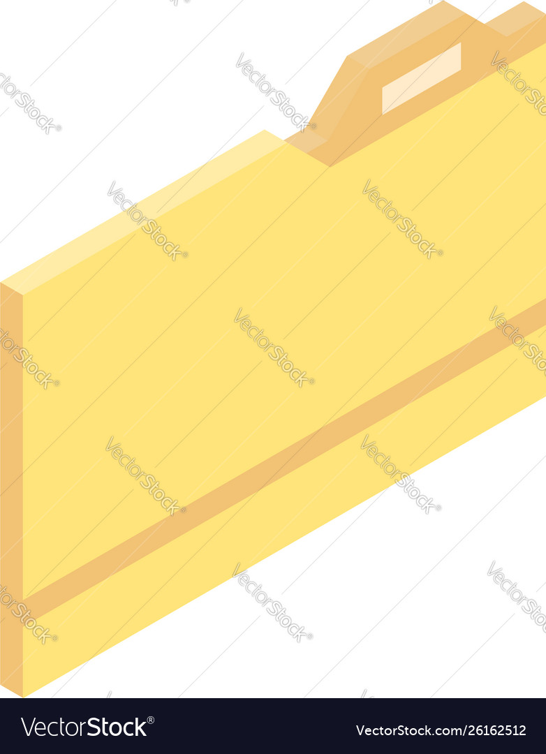 File folder icon isometric style Royalty Free Vector Image