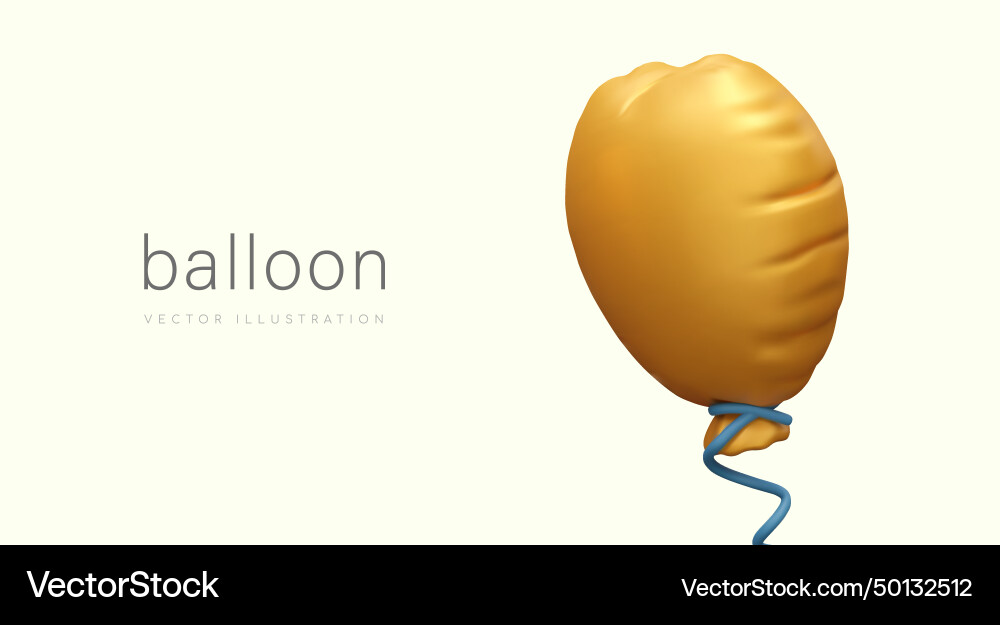 Gold foil balloon festive concept Royalty Free Vector Image
