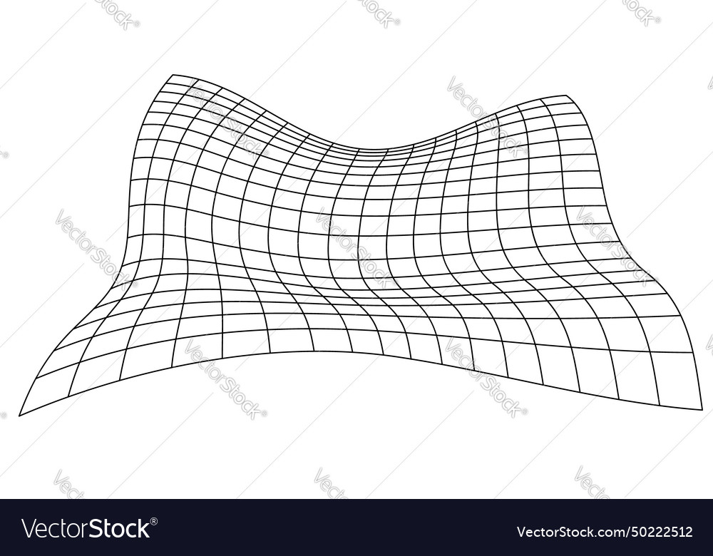 Grid distorted Royalty Free Vector Image - VectorStock