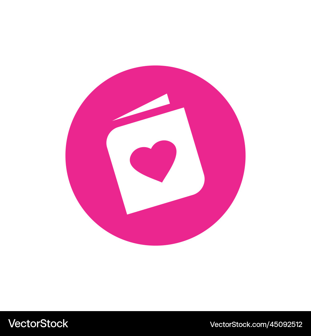 Heart and book logo combination love Royalty Free Vector
