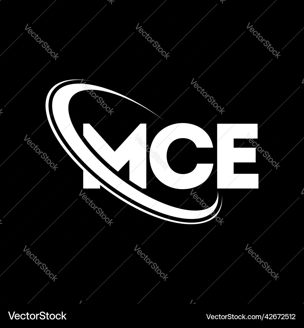 Mce logo letter letter logo design Royalty Free Vector Image