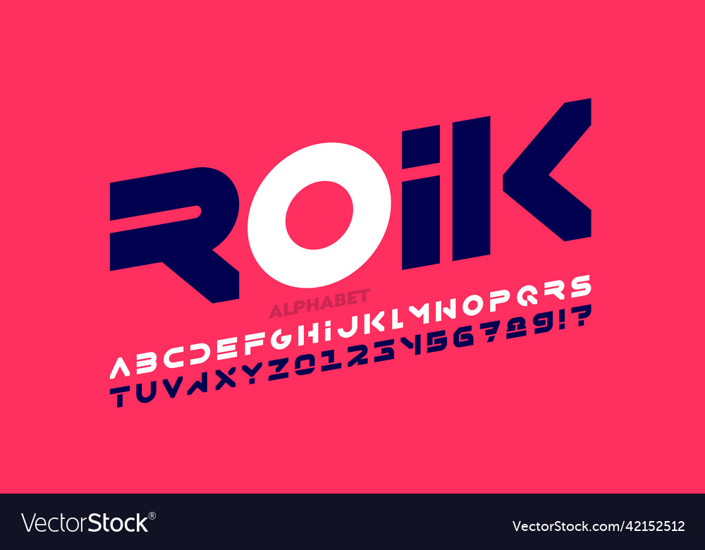Modern minimal style font design Royalty Free Vector Image