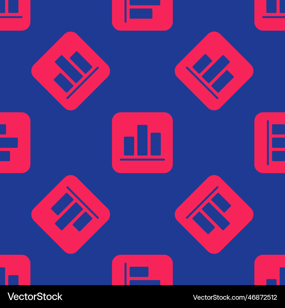 Red pie chart infographic icon isolated seamless Vector Image