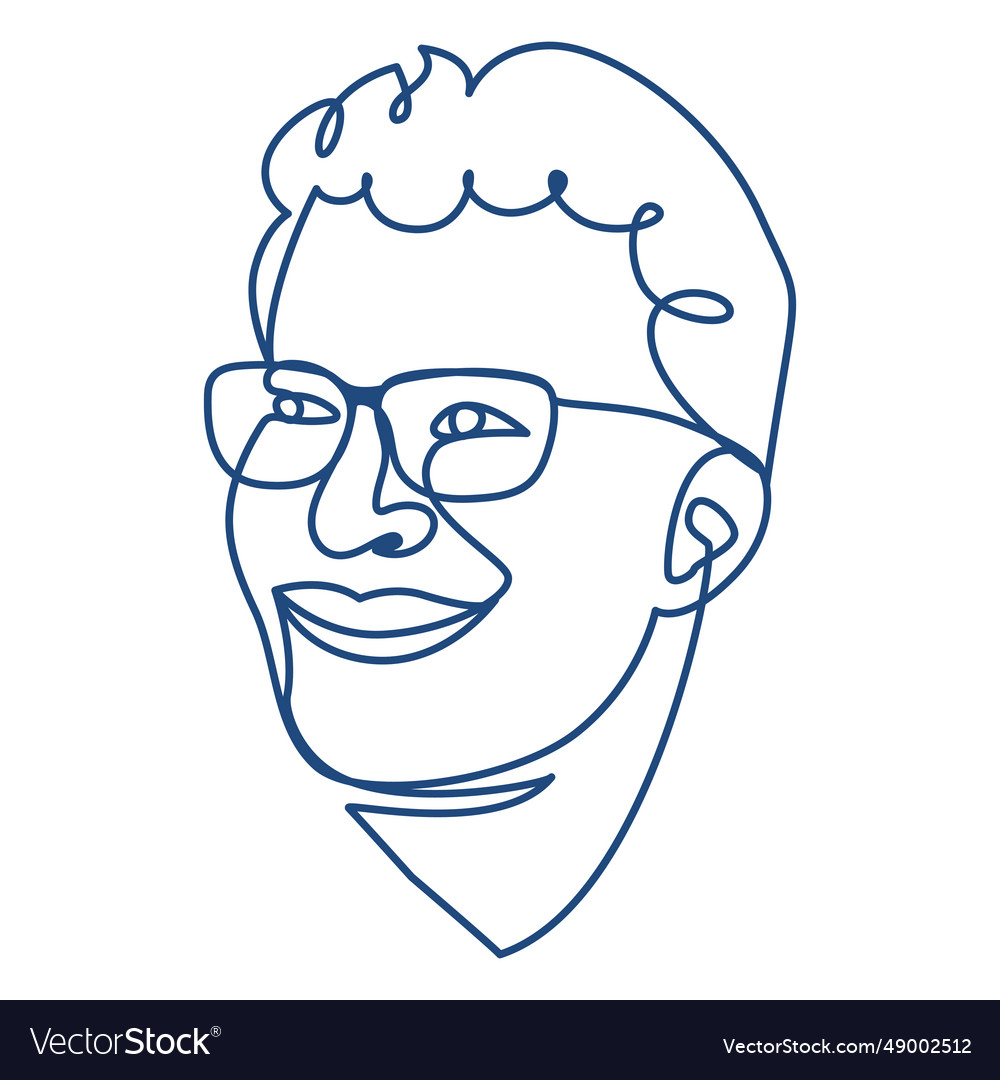 Smiling boy continuous line Royalty Free Vector Image Smiling boy continuous line Royalty Free Vector Image