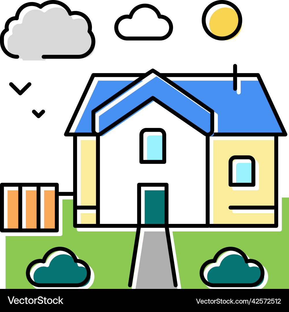 Urban area color icon Royalty Free Vector Image