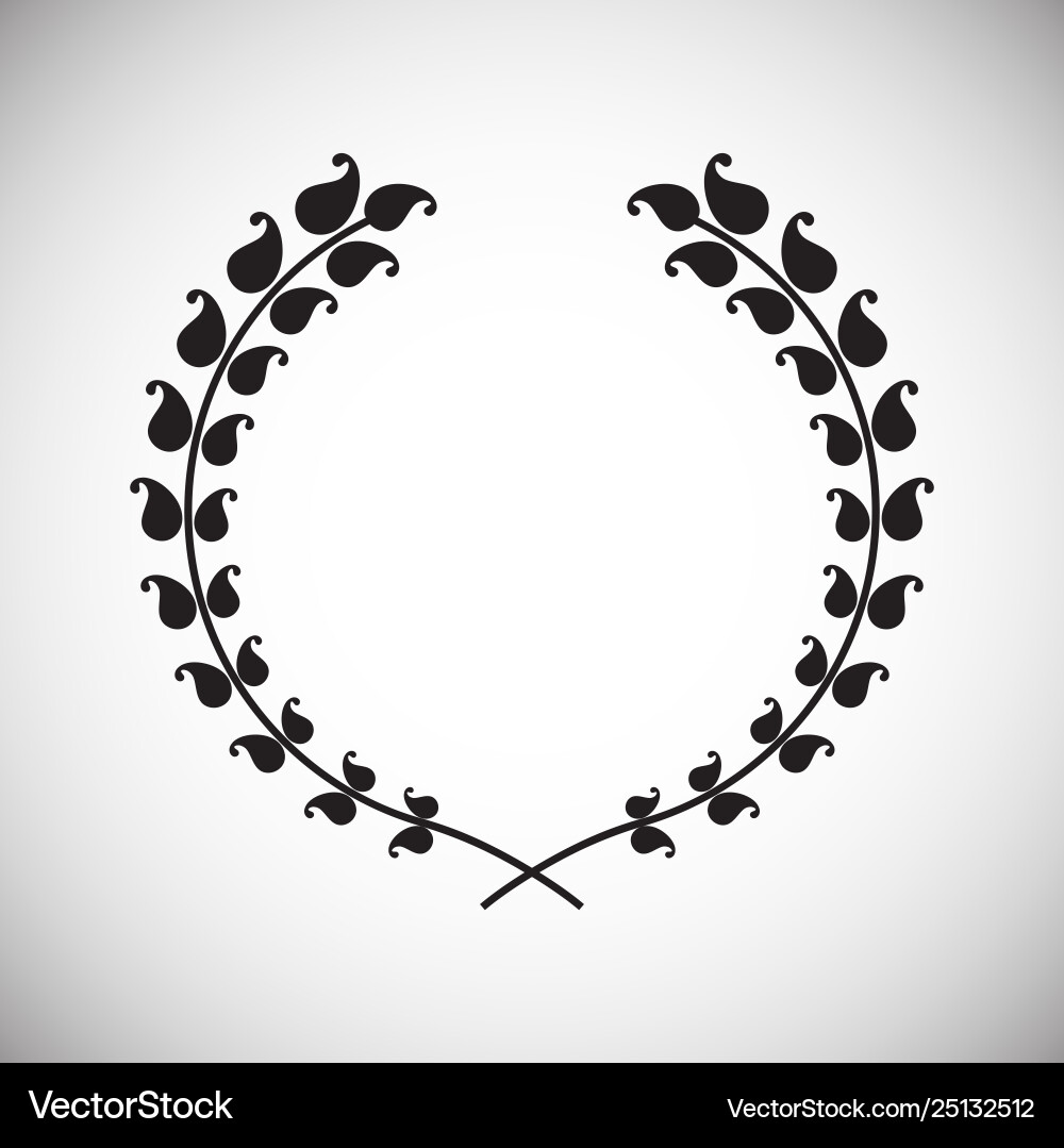 Wreath icon on background for graphic and web Vector Image