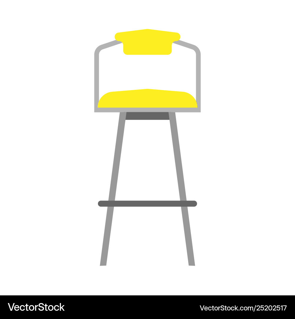 Bar chair style decoration symbol element icon Vector Image