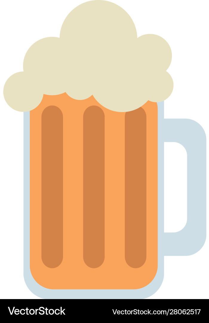 Beer jar glass detailed style Royalty Free Vector Image