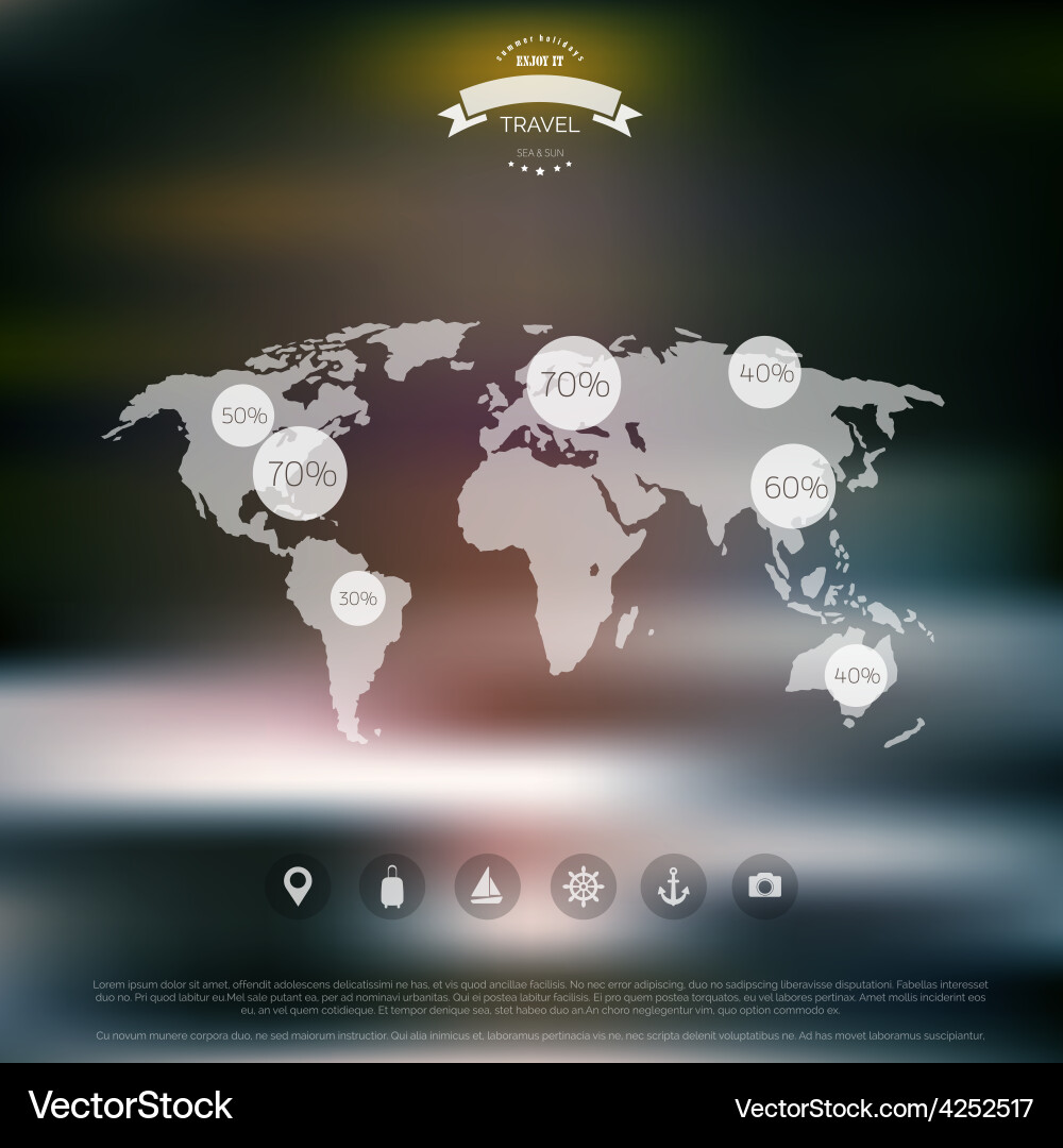 Blurred landscape background travel concept Vector Image