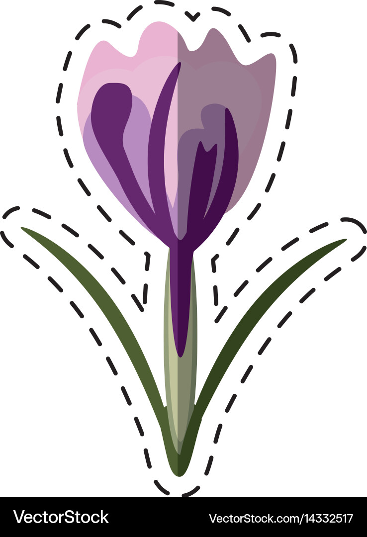 Cartoon flower spring natural decoration Vector Image