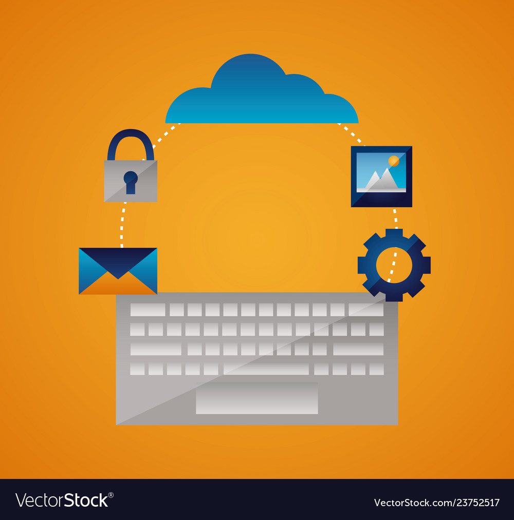 Cloud computing concept Royalty Free Vector Image