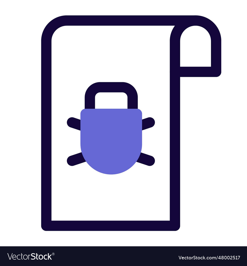 File information exploit by a bug Royalty Free Vector Image