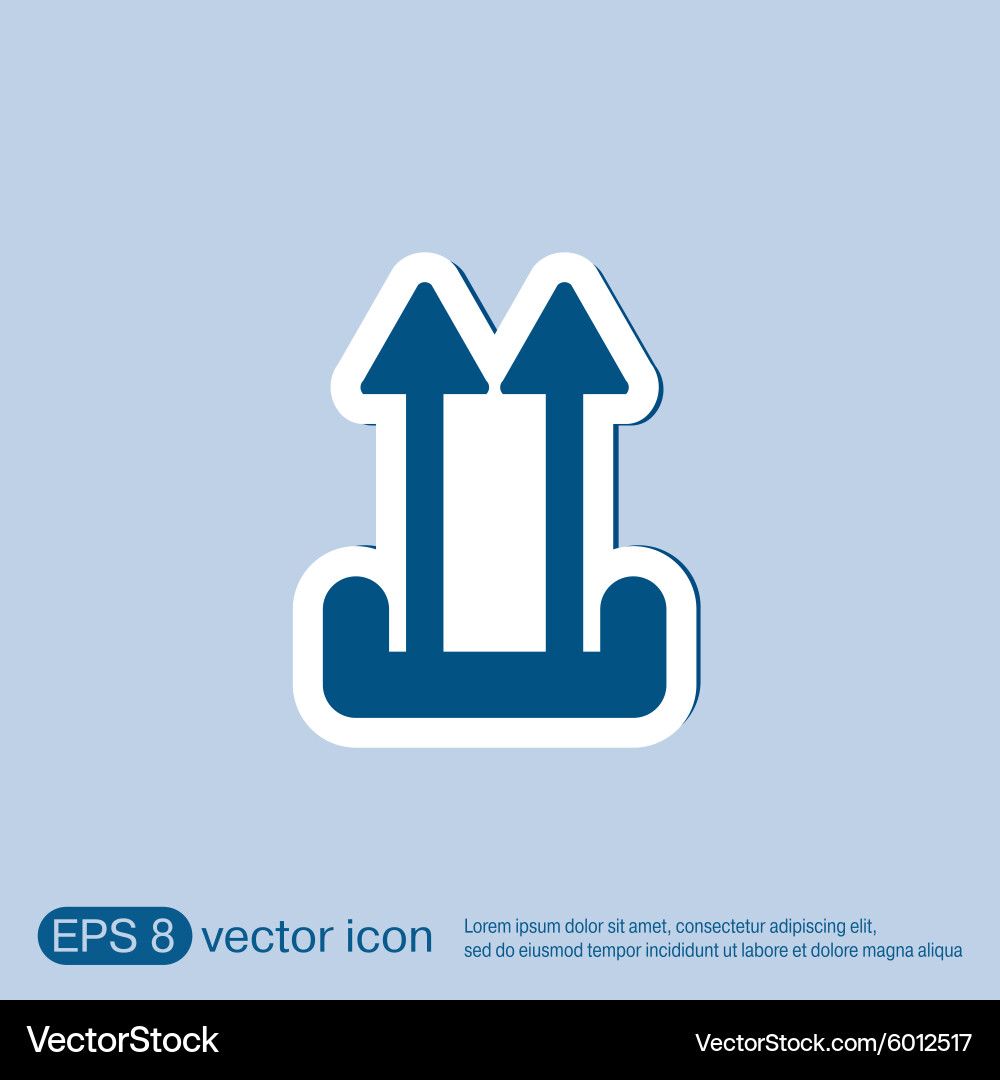 Fragile symbol arrow up logistic icon Royalty Free Vector