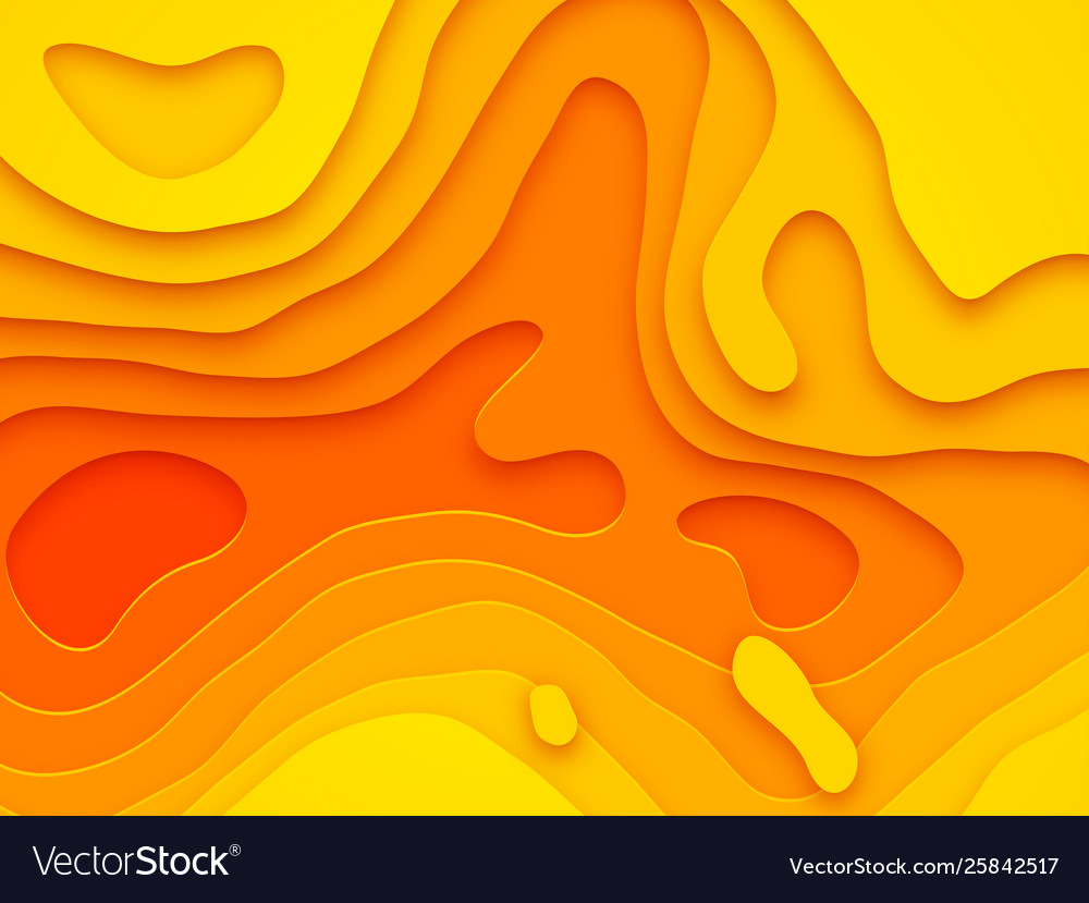 Papercut layer yellow color gradient background Vector Image Papercut layer yellow color gradient background Vector Image
