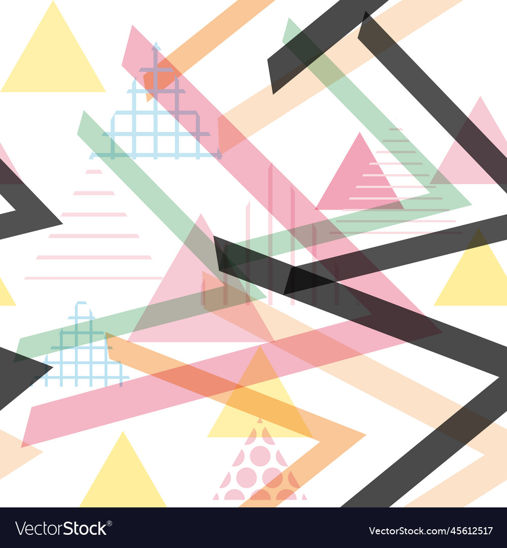 Seamless pattern geometric elements memphis Vector Image