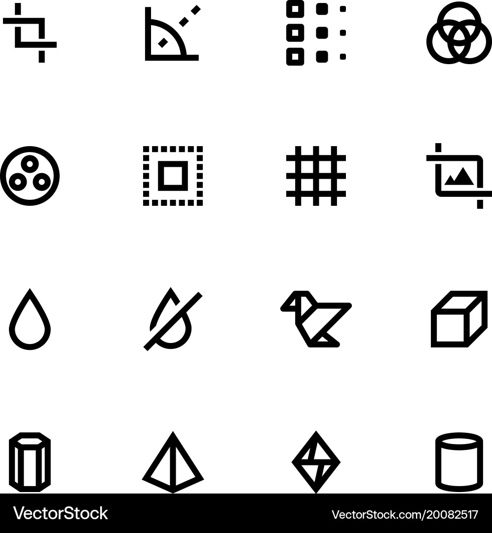 Set of design icons Royalty Free Vector Image - VectorStock