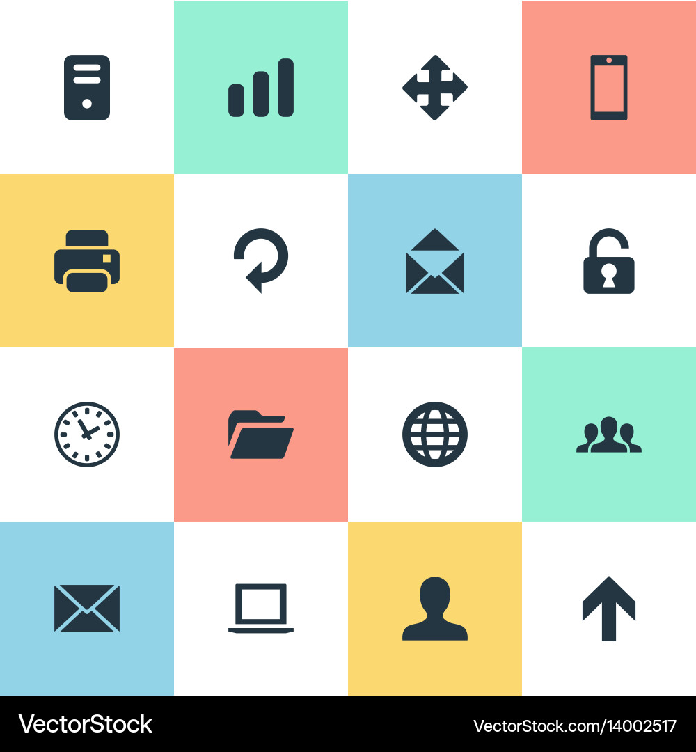 Set of simple apps icons Royalty Free Vector Image