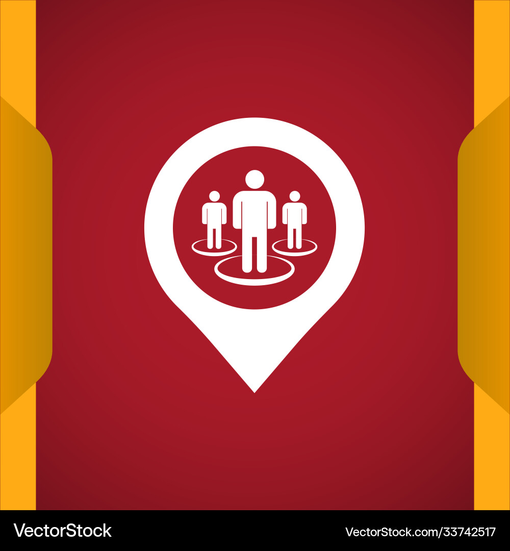 Street view with pin icon Royalty Free Vector Image