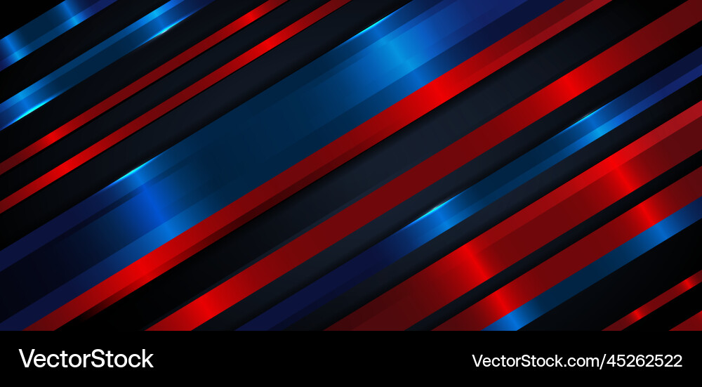 Abstract diagonal dark blue and red color stripe Vector Image