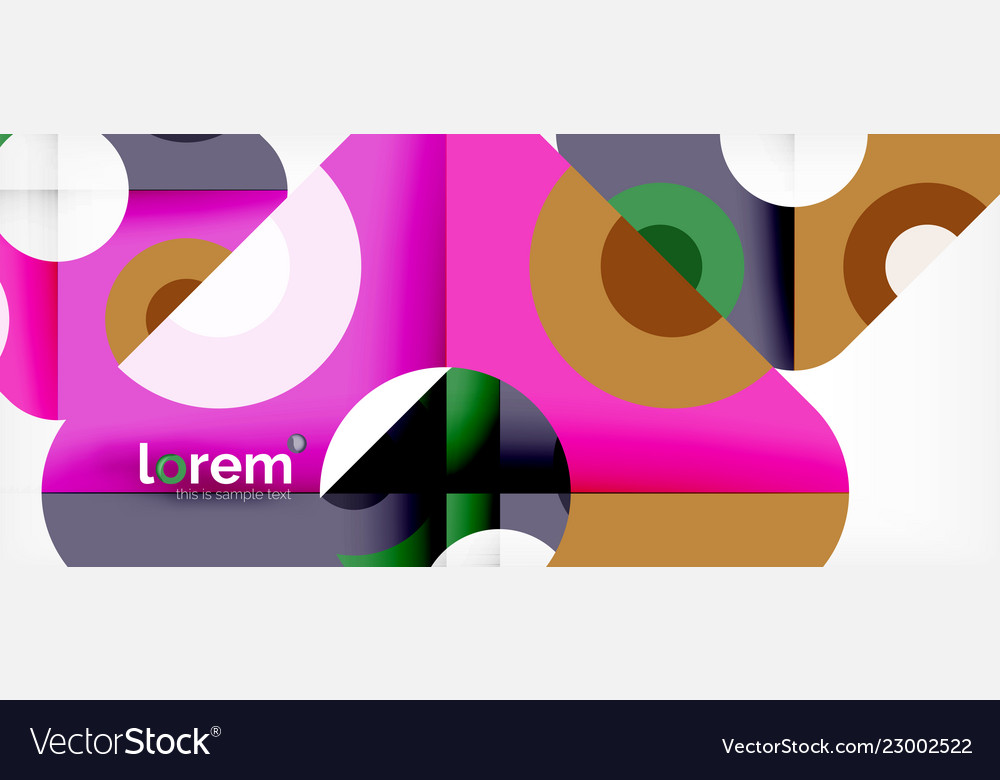 Abstract round elements composition background Vector Image