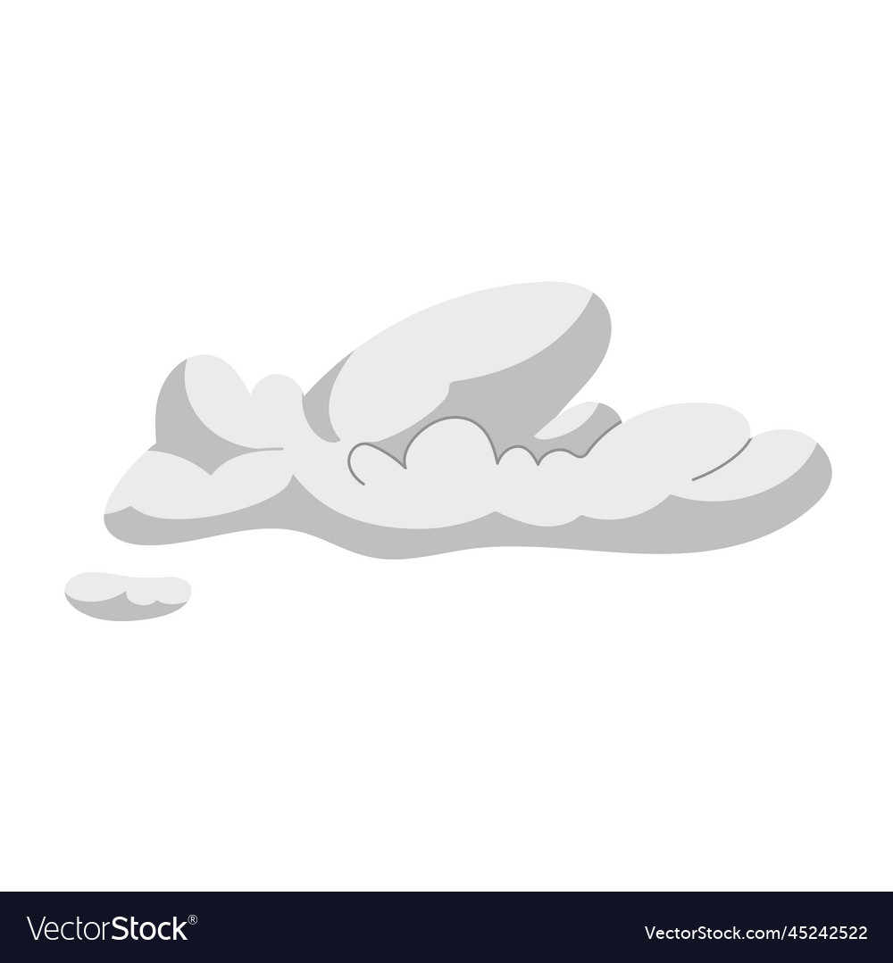 Cartoon dust cloud comic cloud shape steam wind Vector Image