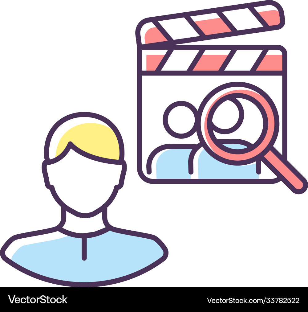 Casting director rgb color icon Royalty Free Vector Image