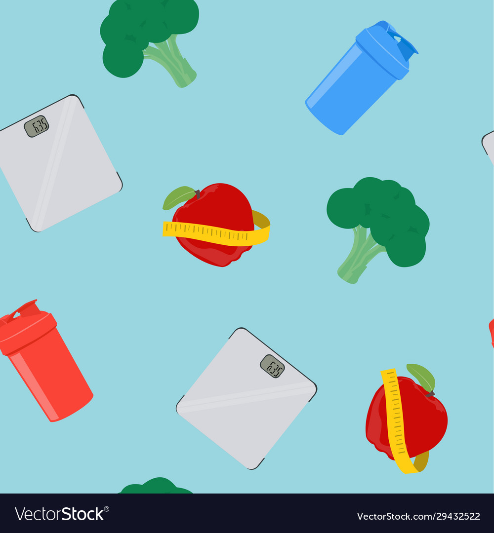 Diet pattern Royalty Free Vector Image - VectorStock