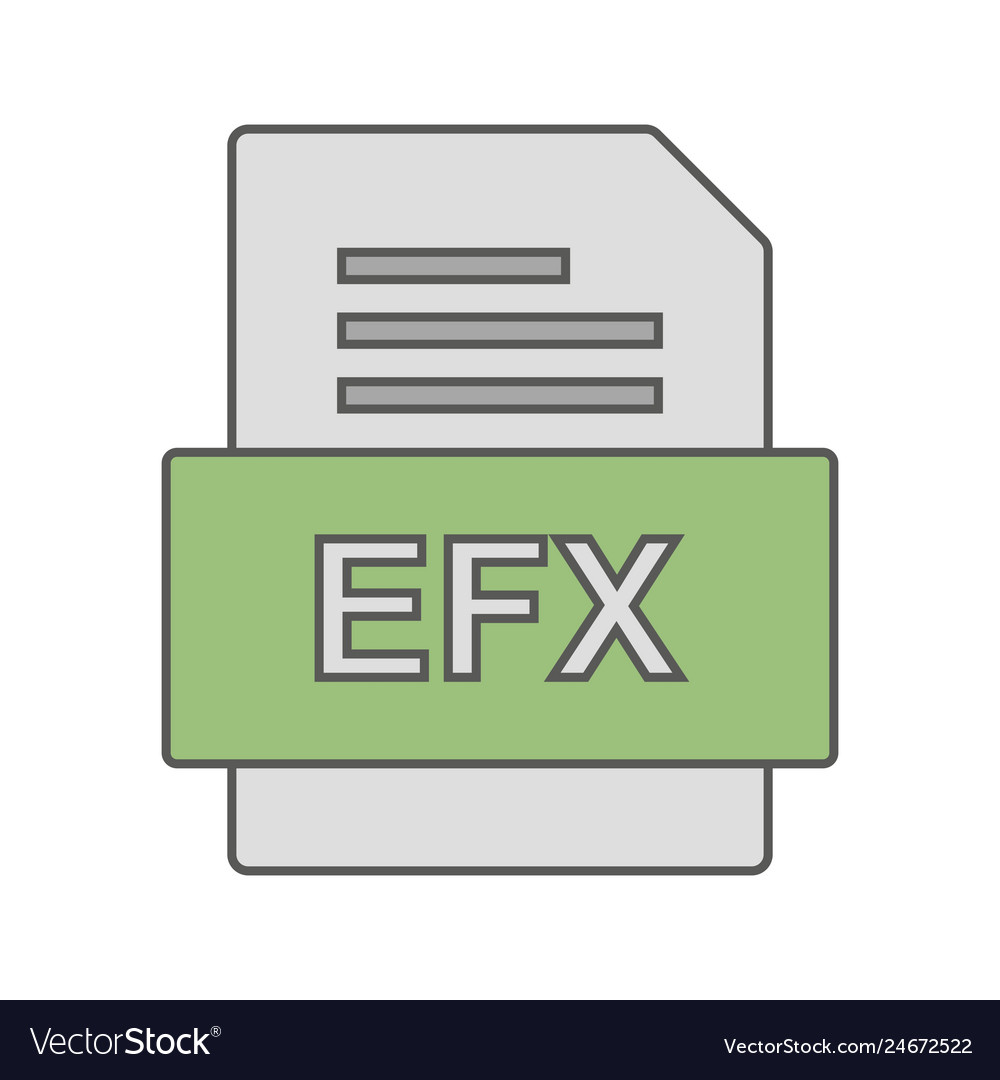 Efx file document icon Royalty Free Vector Image