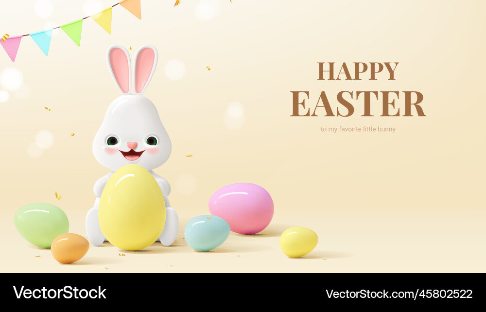 Holiday easter banner template Royalty Free Vector Image