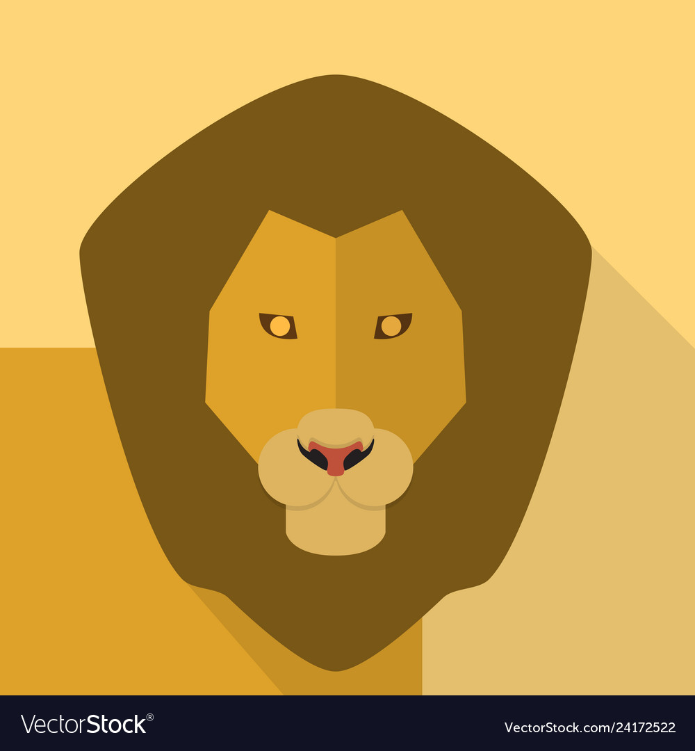 Lion icon set of great flat icons design Vector Image