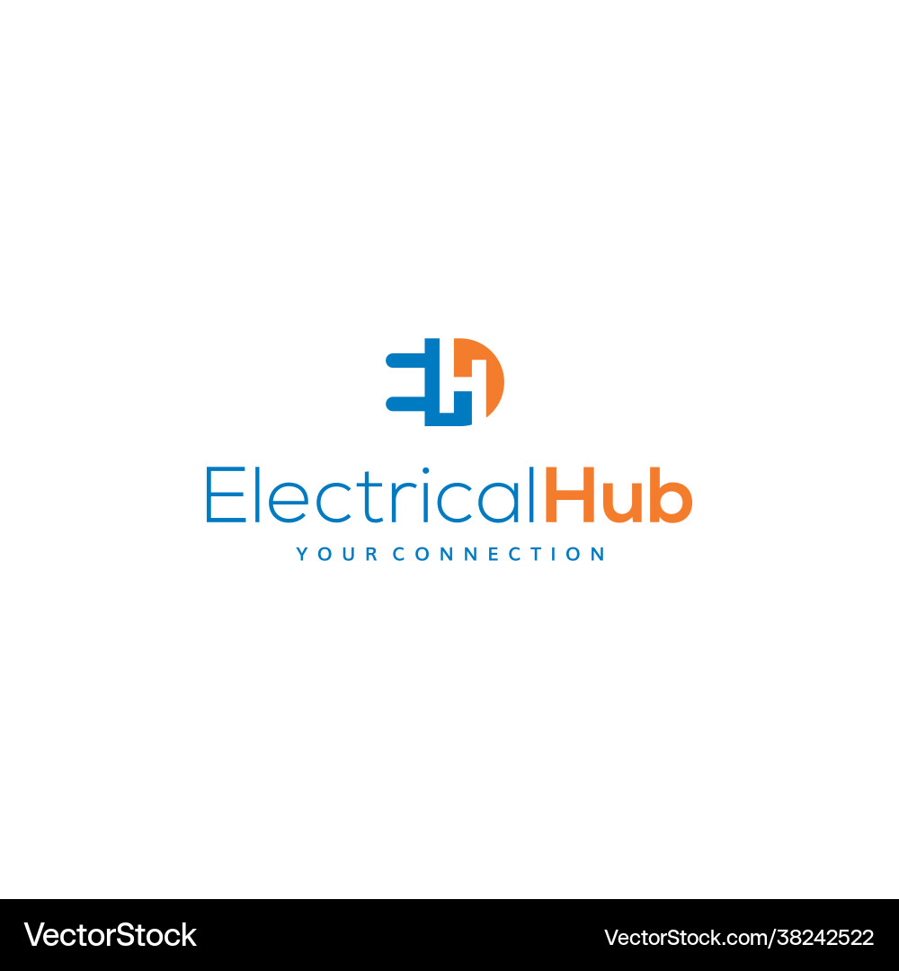Modern and unique electric company logo design 4 Vector Image