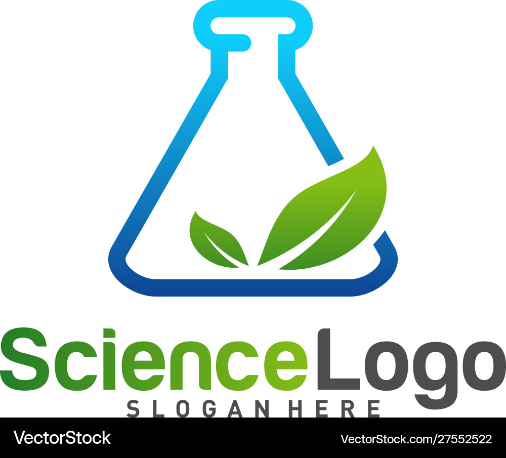 Nature lab logo design concept creative Royalty Free Vector