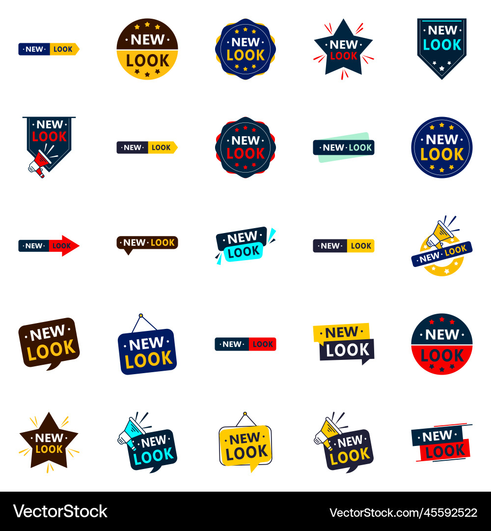 New look 25 fresh and modern designs Royalty Free Vector