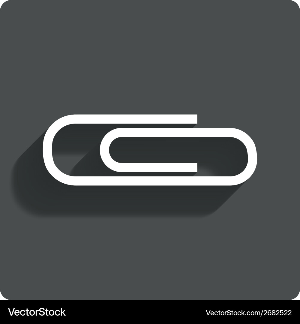 Paper clip sign icon symbol Royalty Free Vector Image