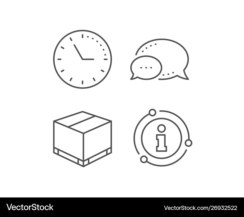 Parcel box line icon logistics delivery sign Vector Image