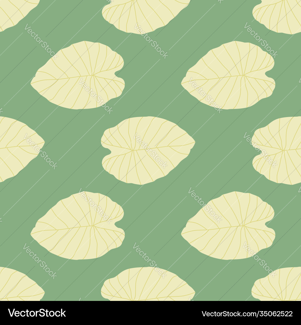 Pastel print with leaves seamless pattern outline Vector Image