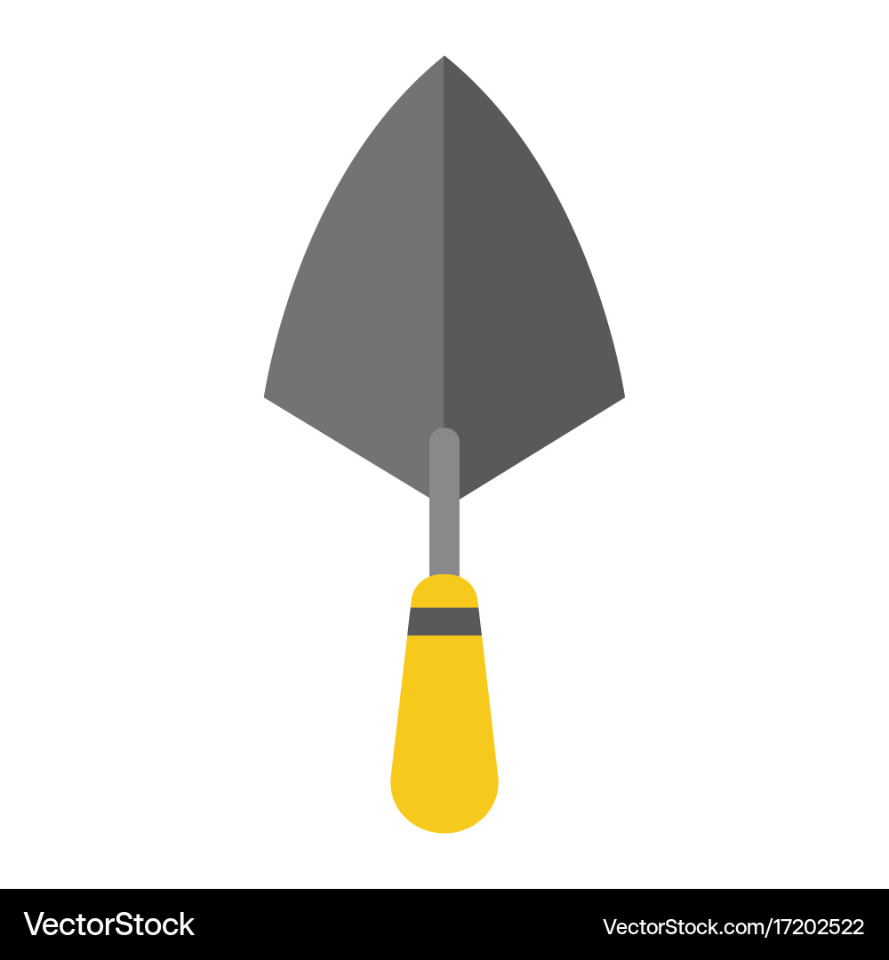 Trowel flat icon build and repair bricklayer Vector Image