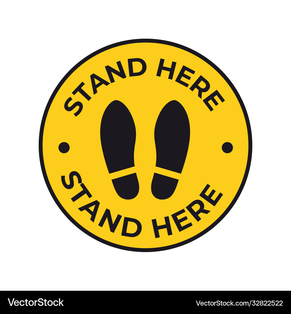 Warning sign for social distancing coronavirus Vector Image